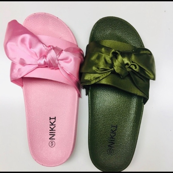 Shoes | Bow Slides Pink Only | Poshmark